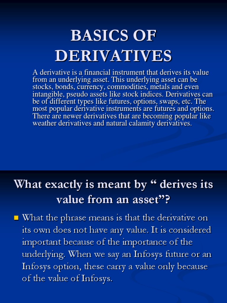 Understanding Financial Derivatives Basics | PDF | Option (Finance ...