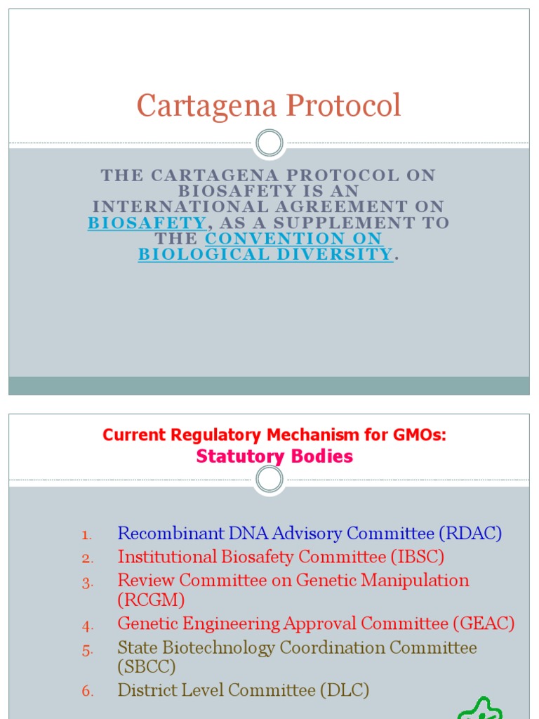 Cartagena Protocol on Biosafety Overview | PDF | Biology | Agriculture