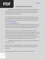 Stopwatch Functions in Laboratory Use | PDF
