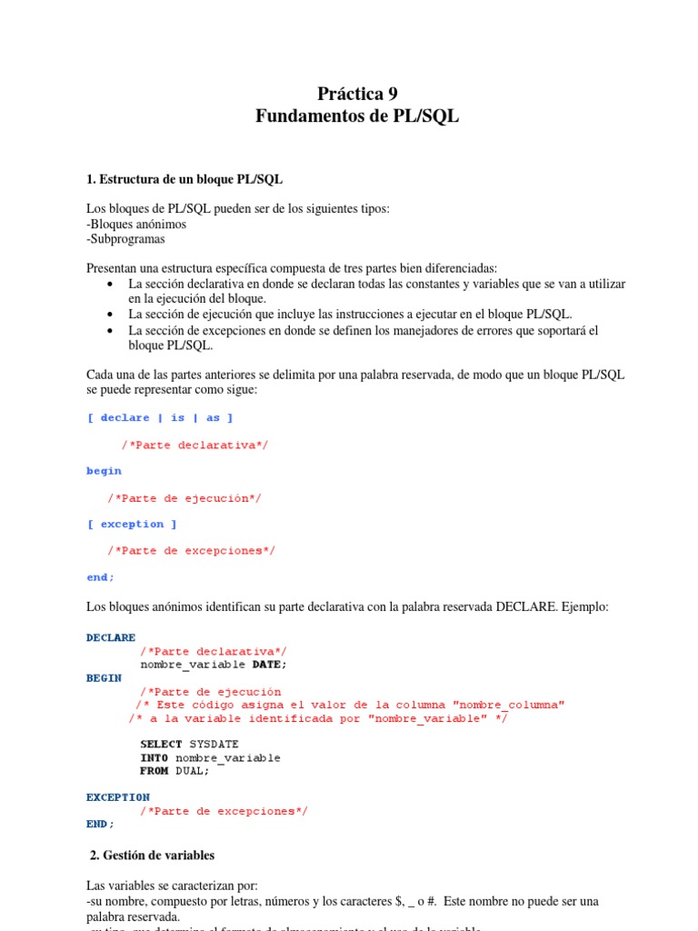 Práctica de BD | PDF | Pl / Sql | SQL