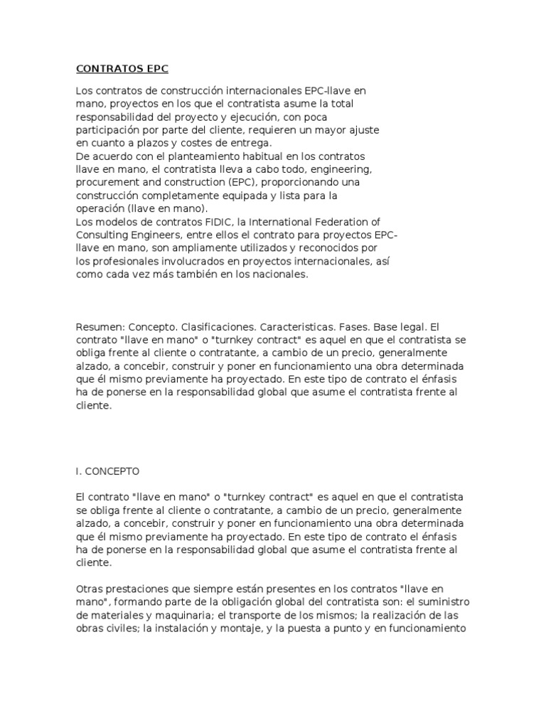 Contratos Epc | PDF | Ingeniería | Negocios (general)