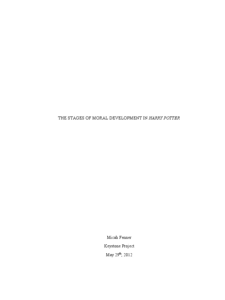 The Stages of Moral and Ethical Development in Harry Potter | PDF ...