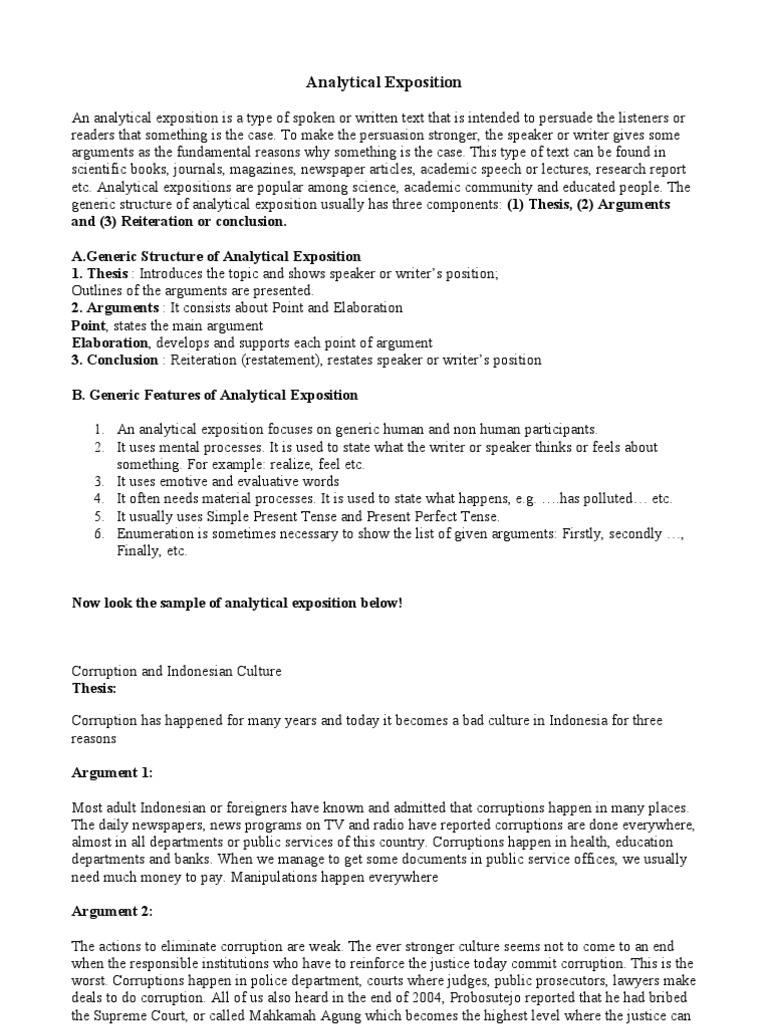 Contoh Analytical Exposition Text Australia | PDF | Politics | Social ...