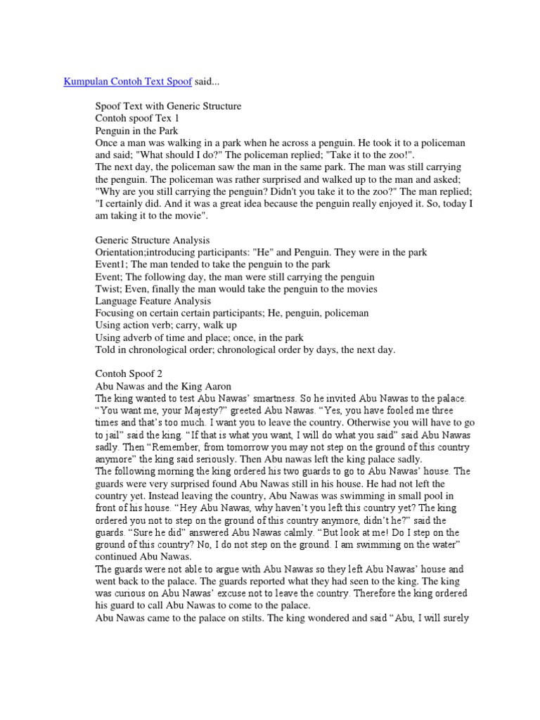 Kumpulan Contoh Text Spoof | PDF | Dr. Watson | Sherlock Holmes