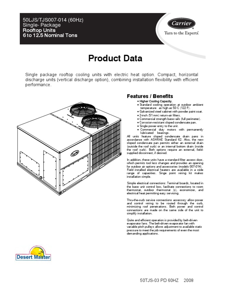 carrier packaged product data | Horsepower | Air Conditioning | Free 30 ...