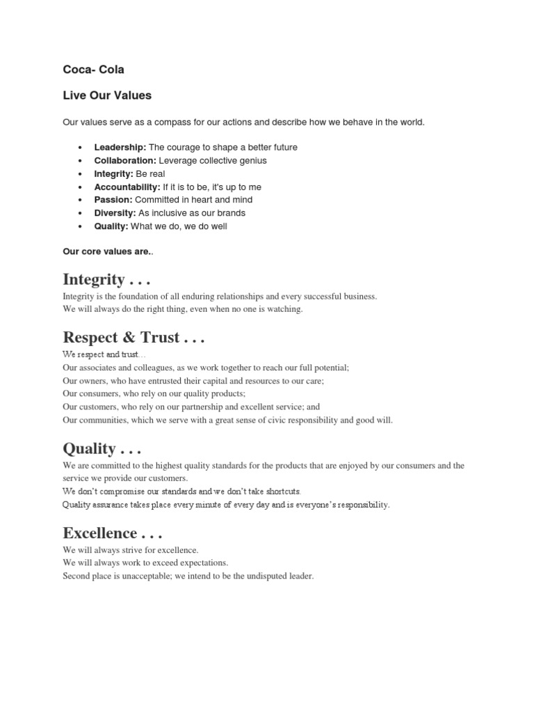 Core Values of 5 MNCs | PDF | Innovation | Creativity