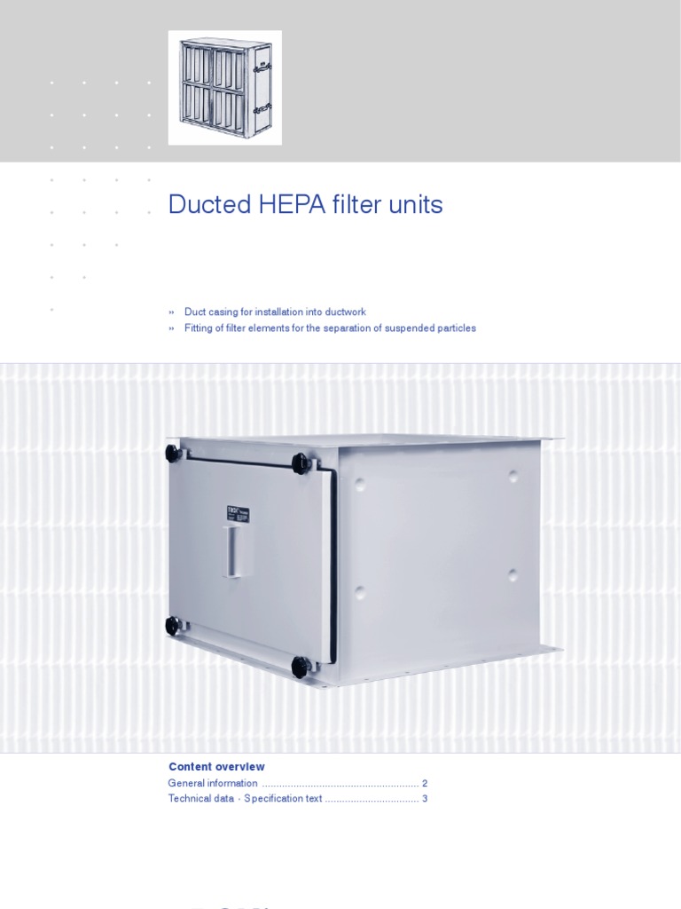 Ducted HEPA Filter | Duct (Flow) | Mechanical Engineering | Free 30-day ...