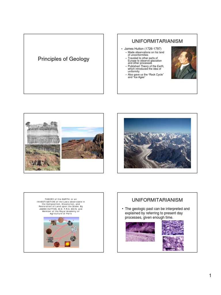 Principles of Geology: Uniformitarianism | PDF | Geology | Fossil