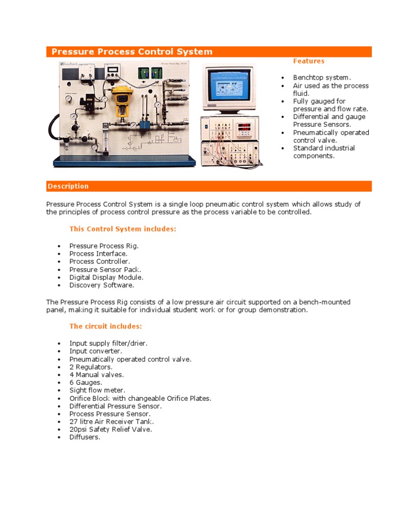 Pressure Process Control System | PDF