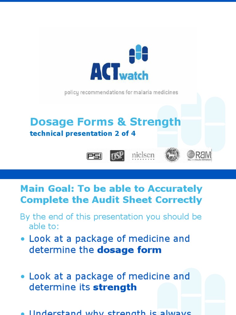Understanding Dosage Forms & Strengths | PDF | Tablet (Pharmacy ...