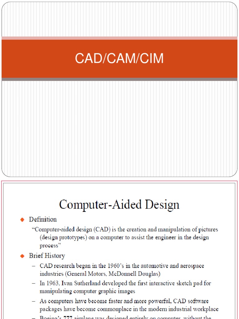 Cad, Cam, Cim | PDF | Computer Aided Design | Automation