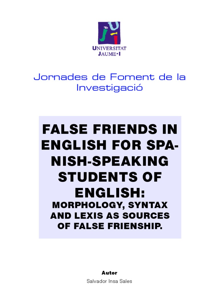 English False Friends | PDF | English Language | Verb
