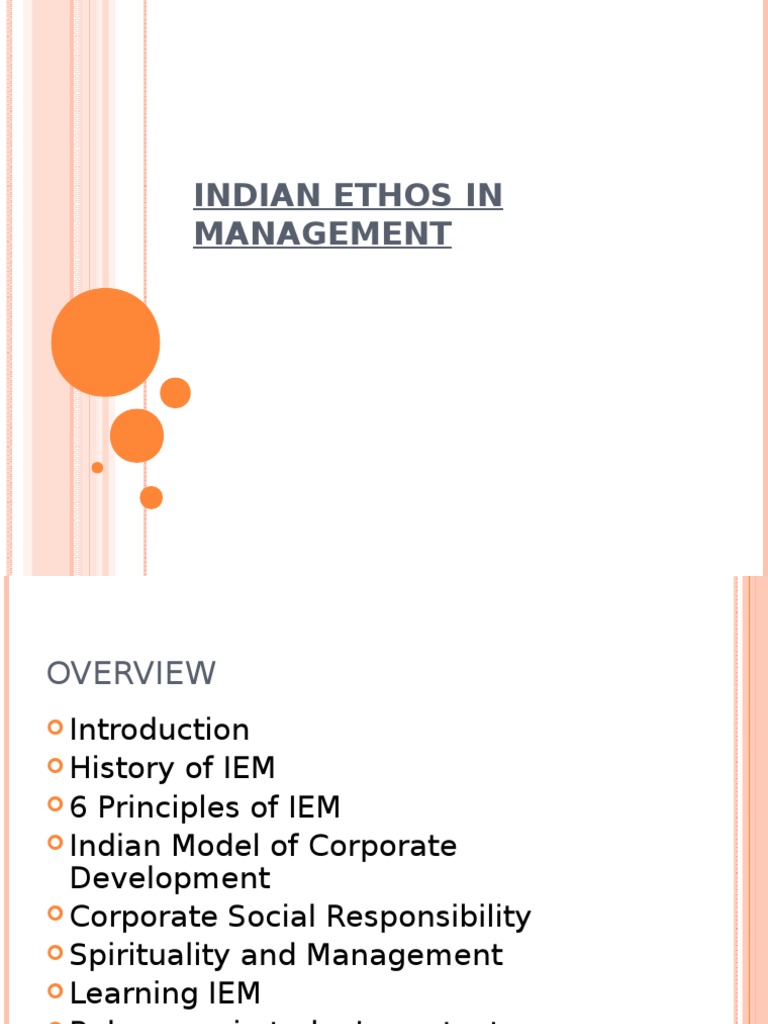 Indian Ethos in Management | PDF | Corporate Social Responsibility ...