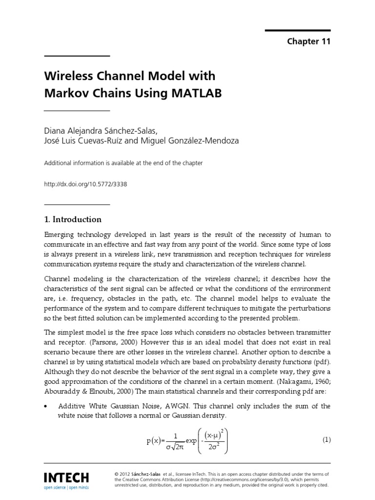 Markov Channel Wireless | PDF | Markov Chain | Stochastic Process