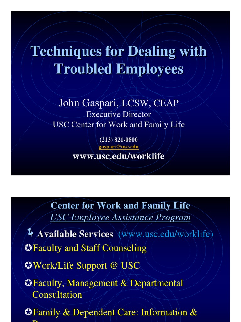 Troubled Employees Aug 07 | PDF | Violence | Substance Abuse