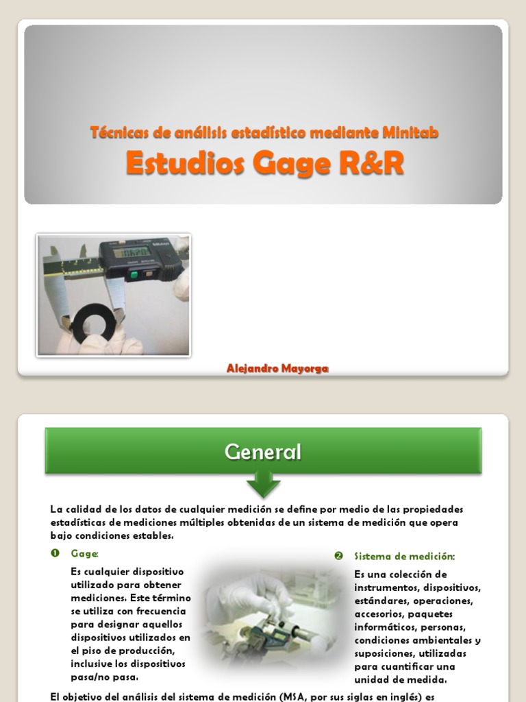 Minitab Gage R&R | PDF | Medición | Análisis de variación