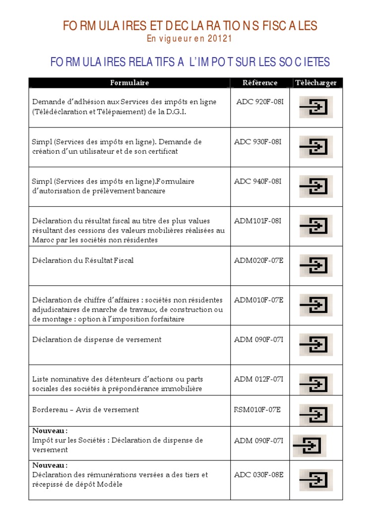 Formulaires Fiscaux 2025 et Instructions | PDF | Taxe sur la valeur ...