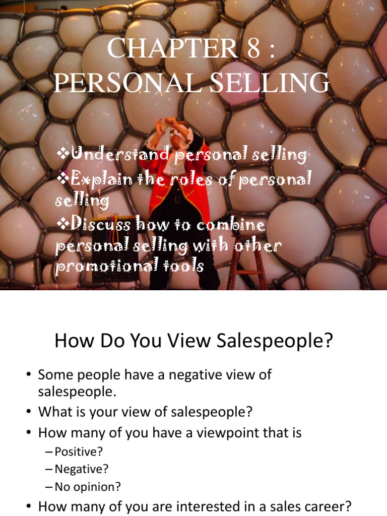 Personal Selling: Roles and Impact | PDF | Sales | Direct Marketing