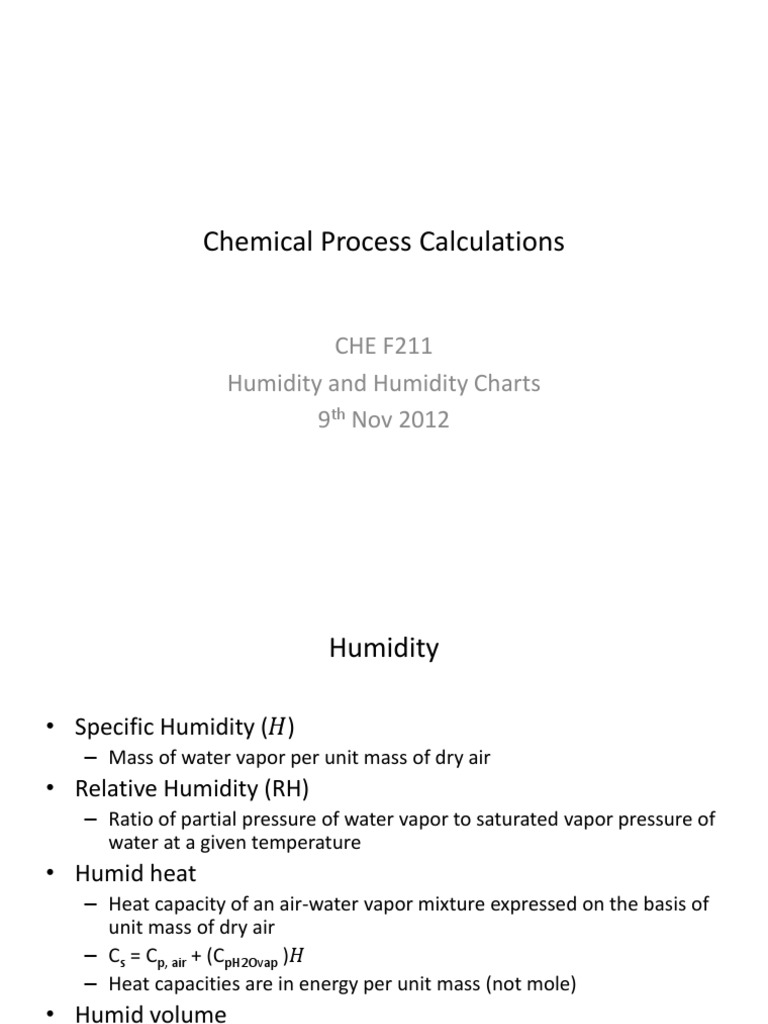 Specific Humidity and Humid Volume Analysis | PDF