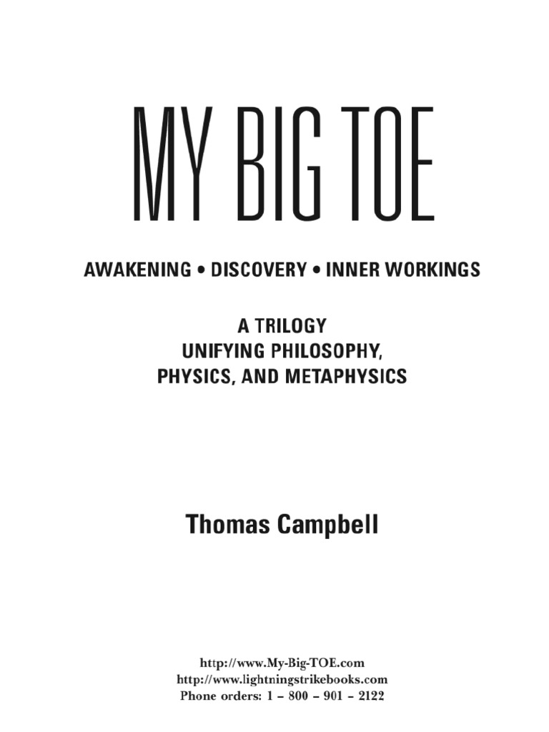 Thomas Campbell - My Big TOE - The Complete Trilogy | PDF