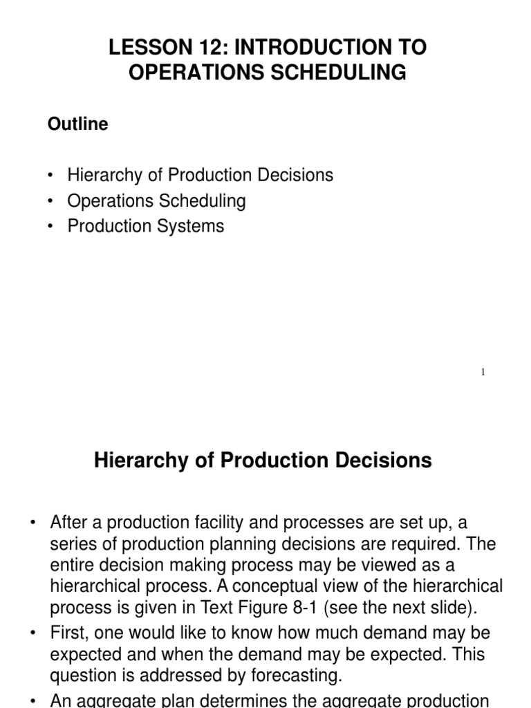Scheduling Pdf Scheduling Production Processes Operations Management