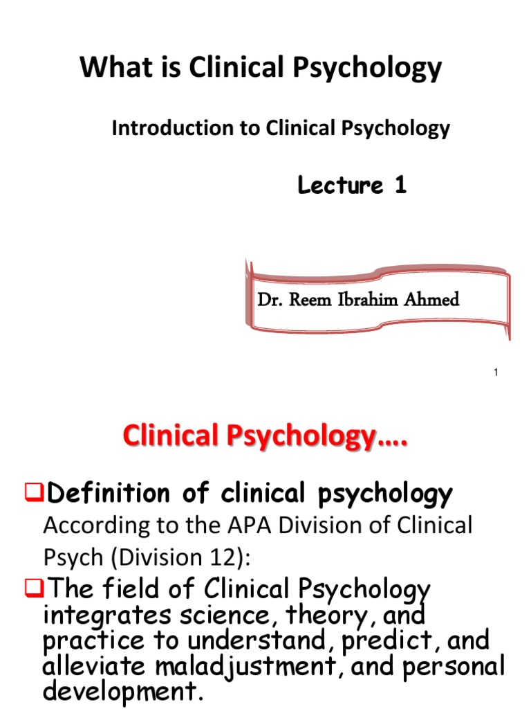 Lect 2 What Is Clinical Psychology Posting | PDF | Clinical Psychology ...