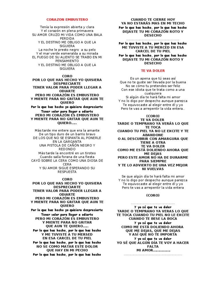 Letras Canciones Roddy | PDF | Amor | Science