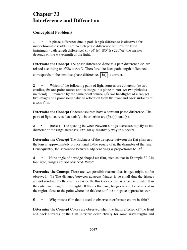 CH 33 | PDF | Diffraction | Wavelength