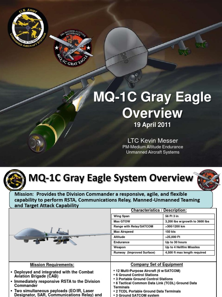 UAS Scty - Gray Eagle Overview | PDF | Aviation | Aerospace Engineering