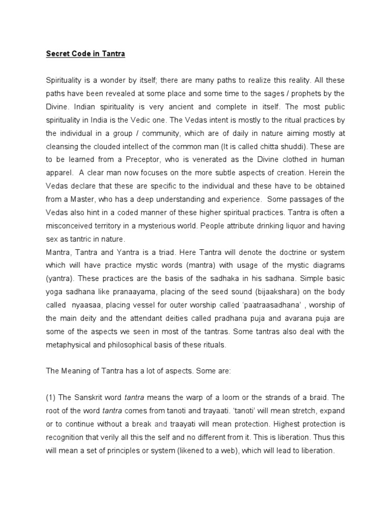 Code in Tantra | PDF