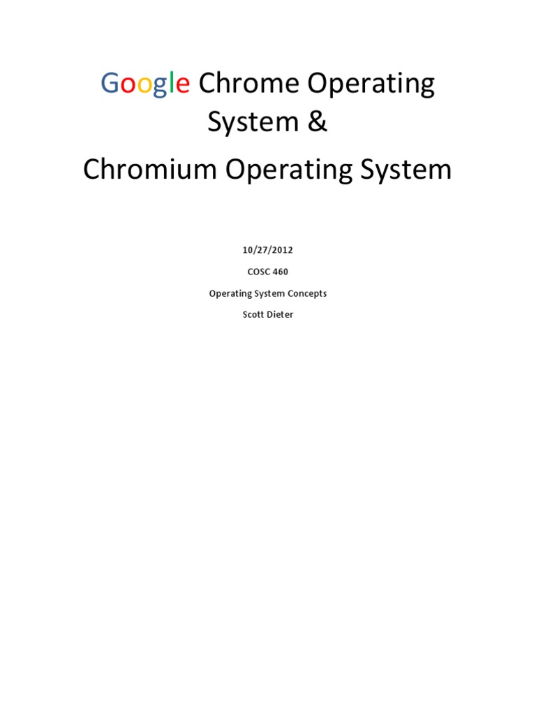 Google Chrome Operating System | PDF | Operating System | Chromebook