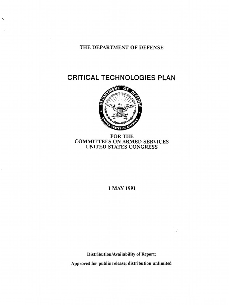 Critical Technologies Plan | PDF | Artificial Intelligence ...