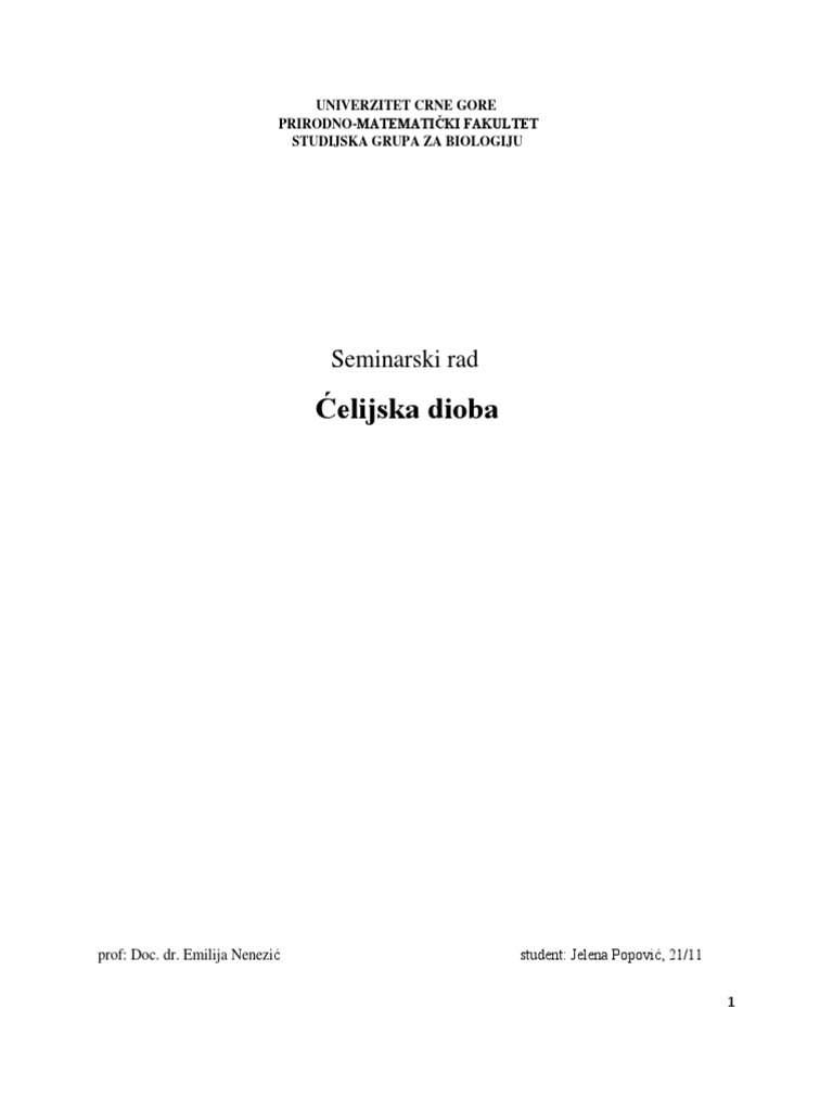 Celijska Dioba | PDF
