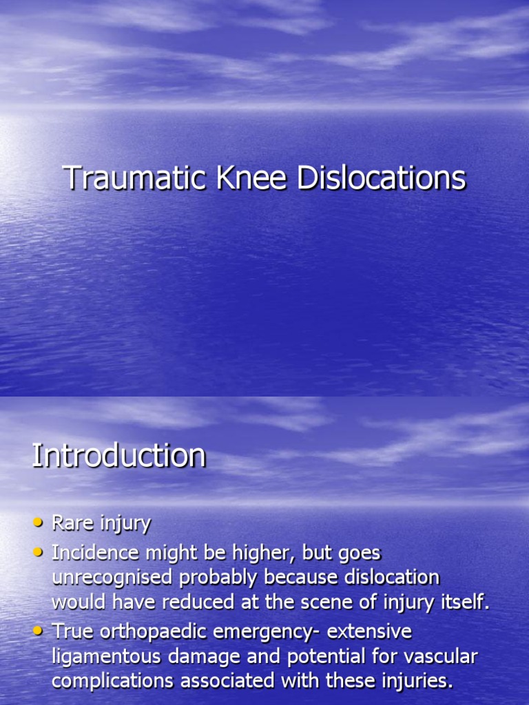 Knee Dislocation | PDF | Knee | Limbs (Anatomy)