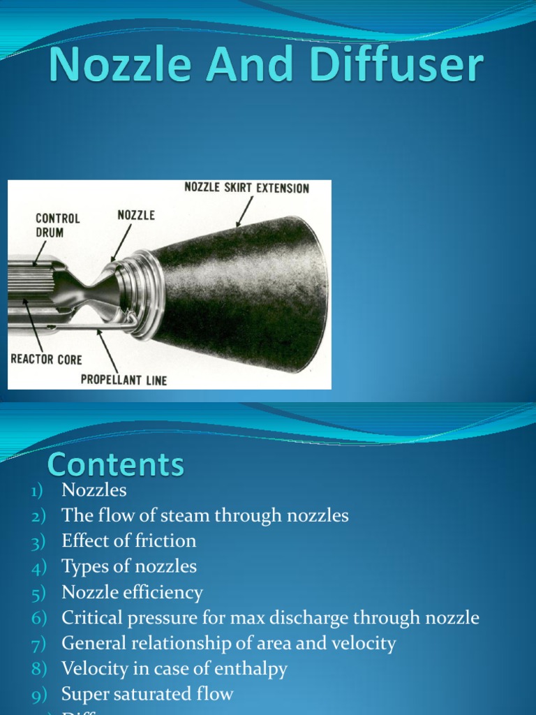 nozzle and diffuser | Nozzle | Fluid Dynamics