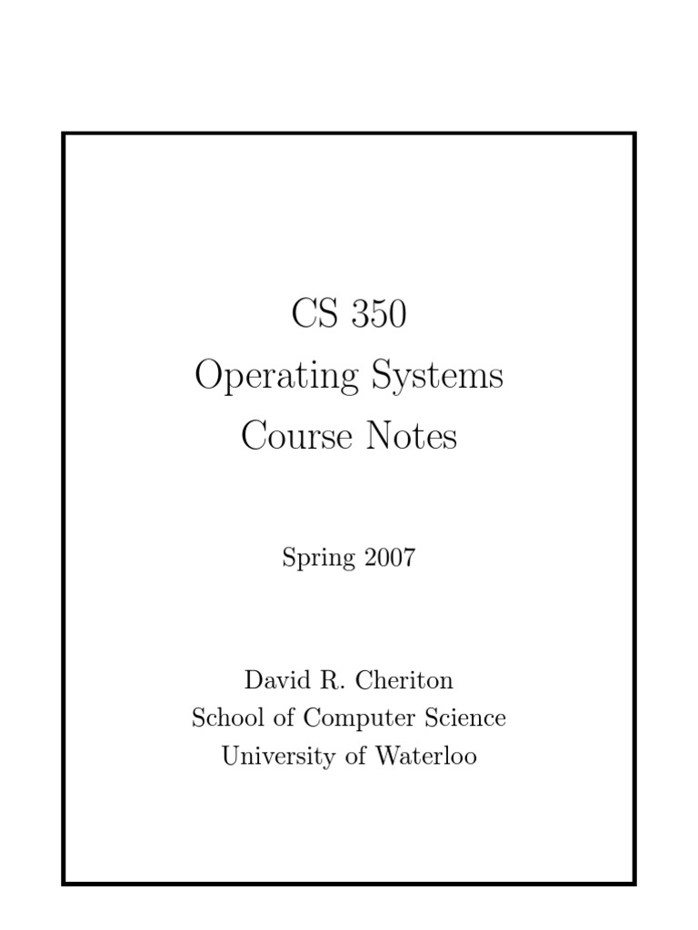 Operating System Notes | PDF | Thread (Computing) | Process (Computing) Operating System Notes | PDF | Thread (Computing) | Process (Computing)
