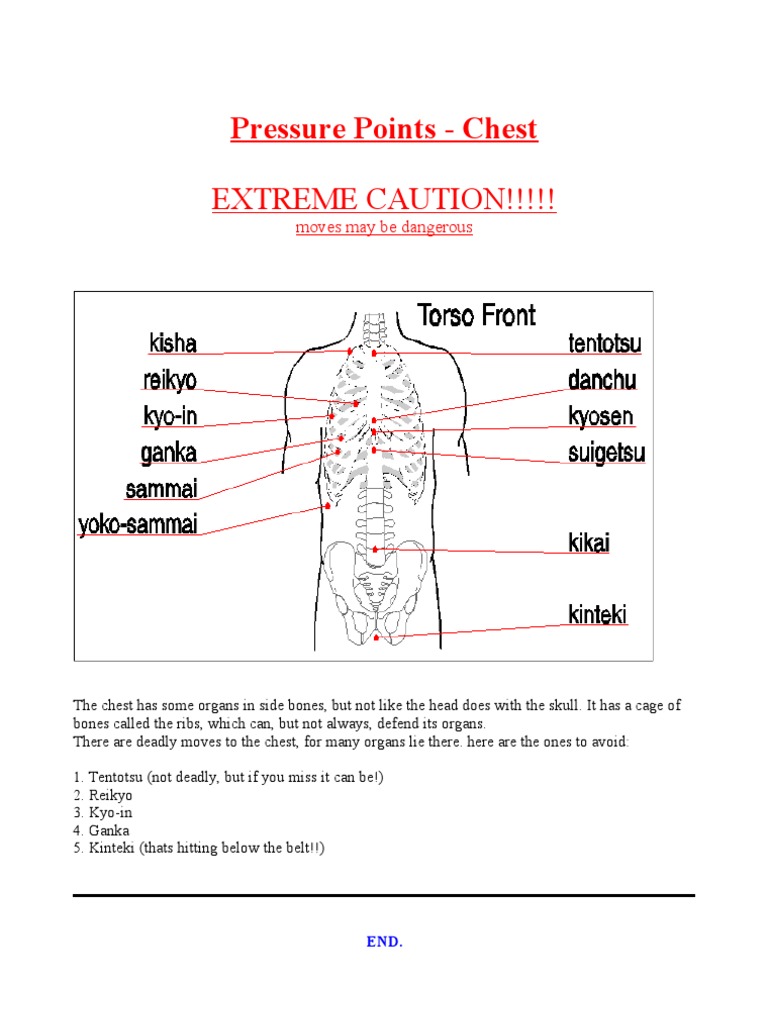 Dangerous Chest Pressure Points | PDF
