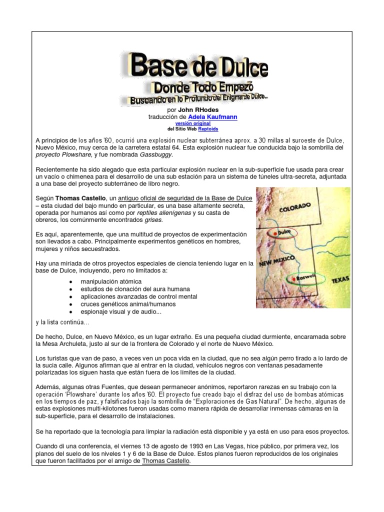 Base Dulce: Secretos y Experimentos | PDF | Memoria | Nuevo Mexico