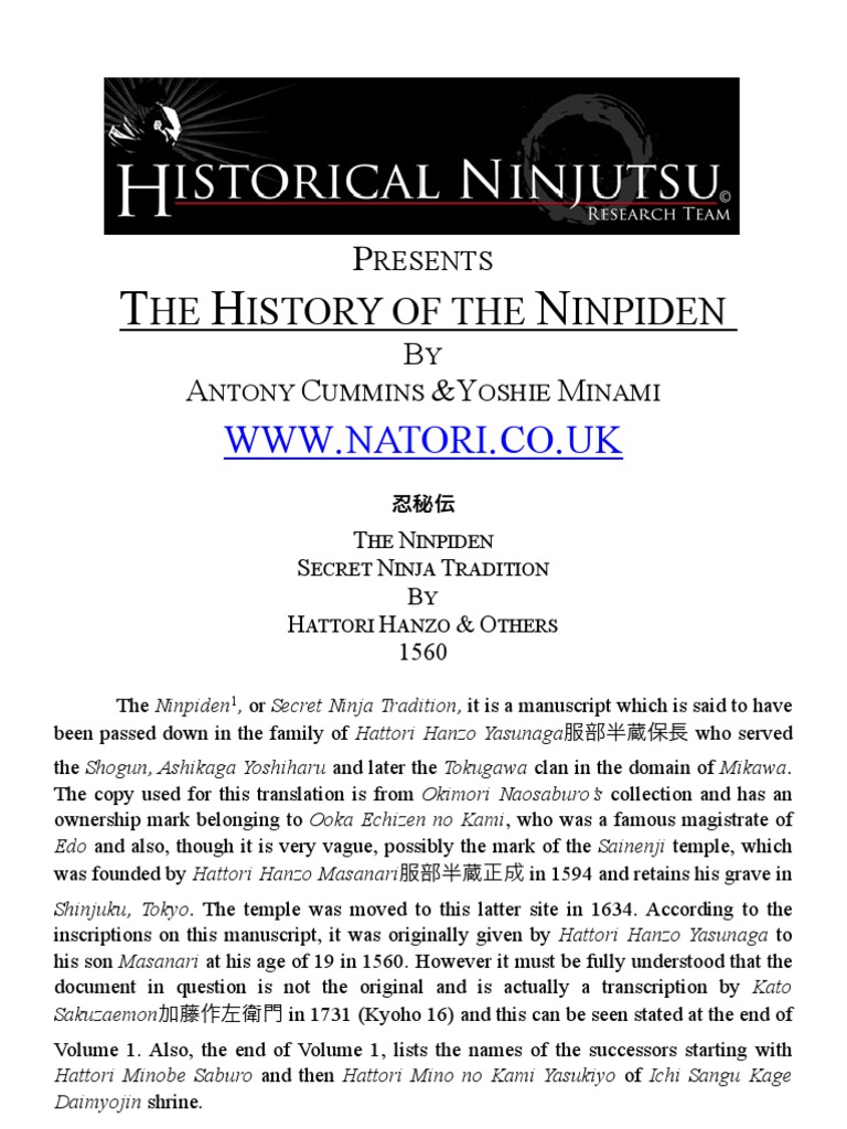 NINPIDEN | PDF | Ninja | Feudal Japan