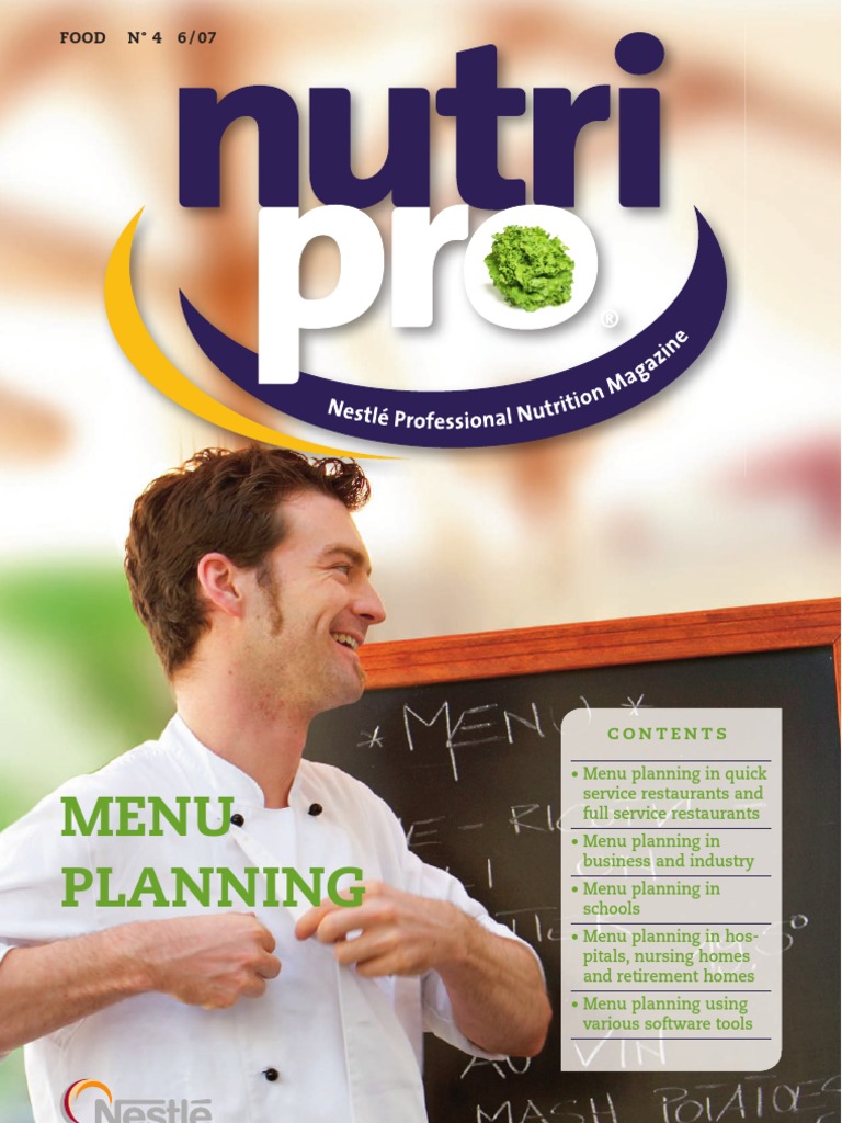 Nutripro Menu Planning by Nestle | PDF | Salad | Menu