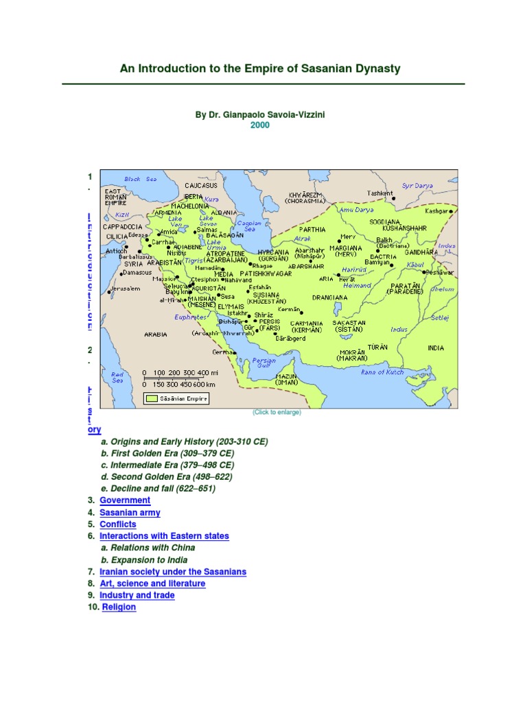 An Introduction to the Empire of Sasanian Dynasty | Byzantine Empire ...