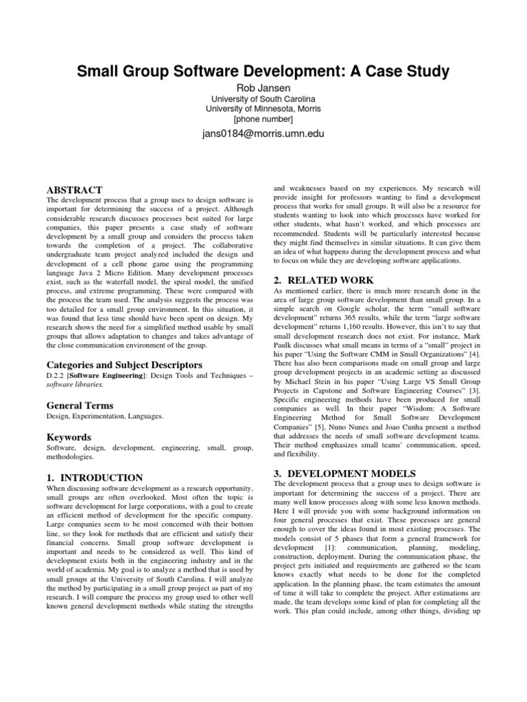 Waterfall Model Case Study Examples