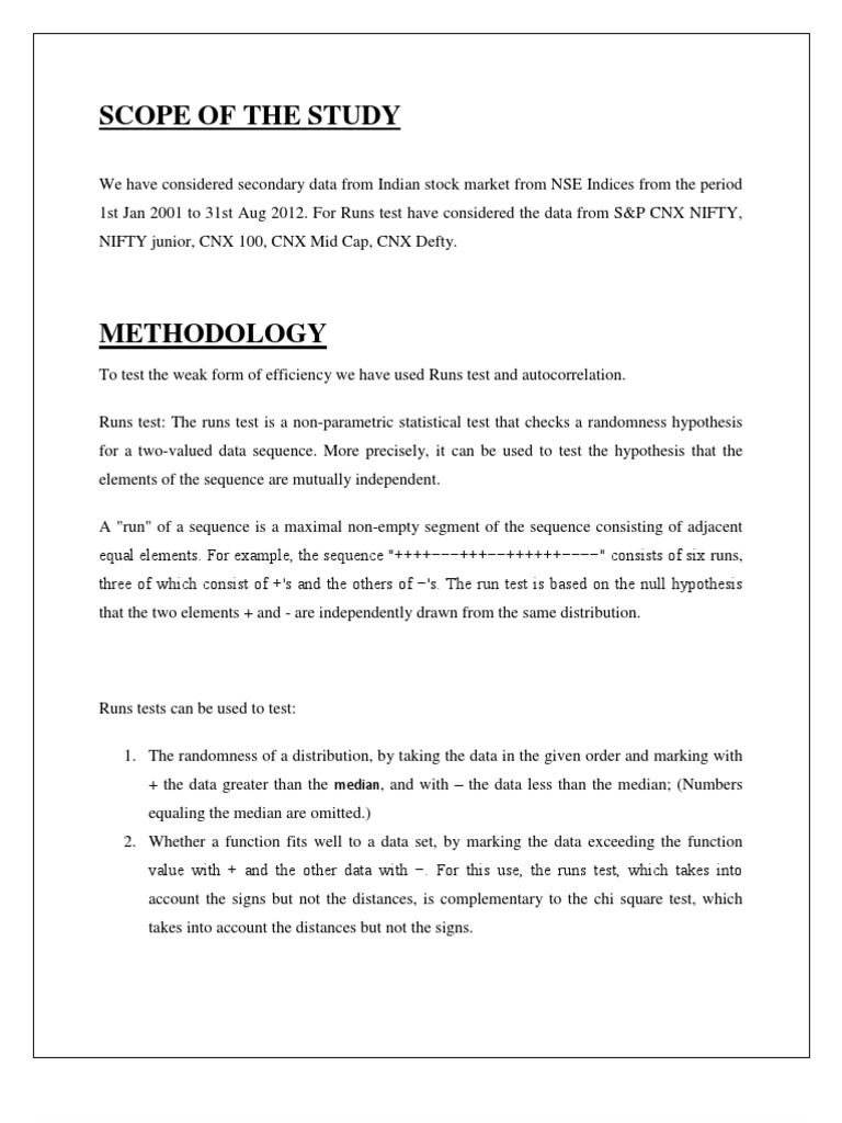 Scope of The Study | PDF | Statistical Hypothesis Testing | Confidence ...