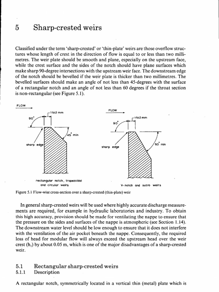 Sharp Crested Weirs | PDF