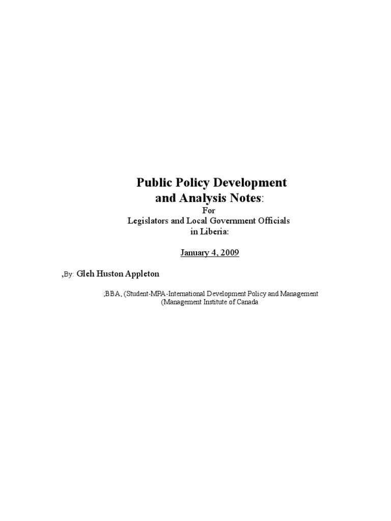 Public Policy Development | PDF | Policy Analysis | Policy