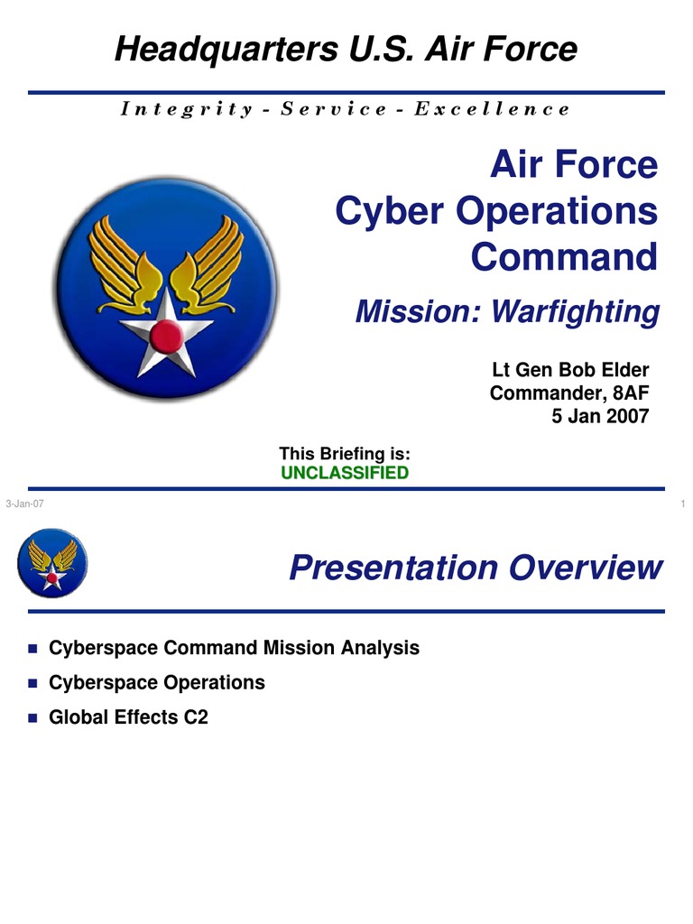 Air Force Cyber Operations Overview | PDF | United States Air Force ...
