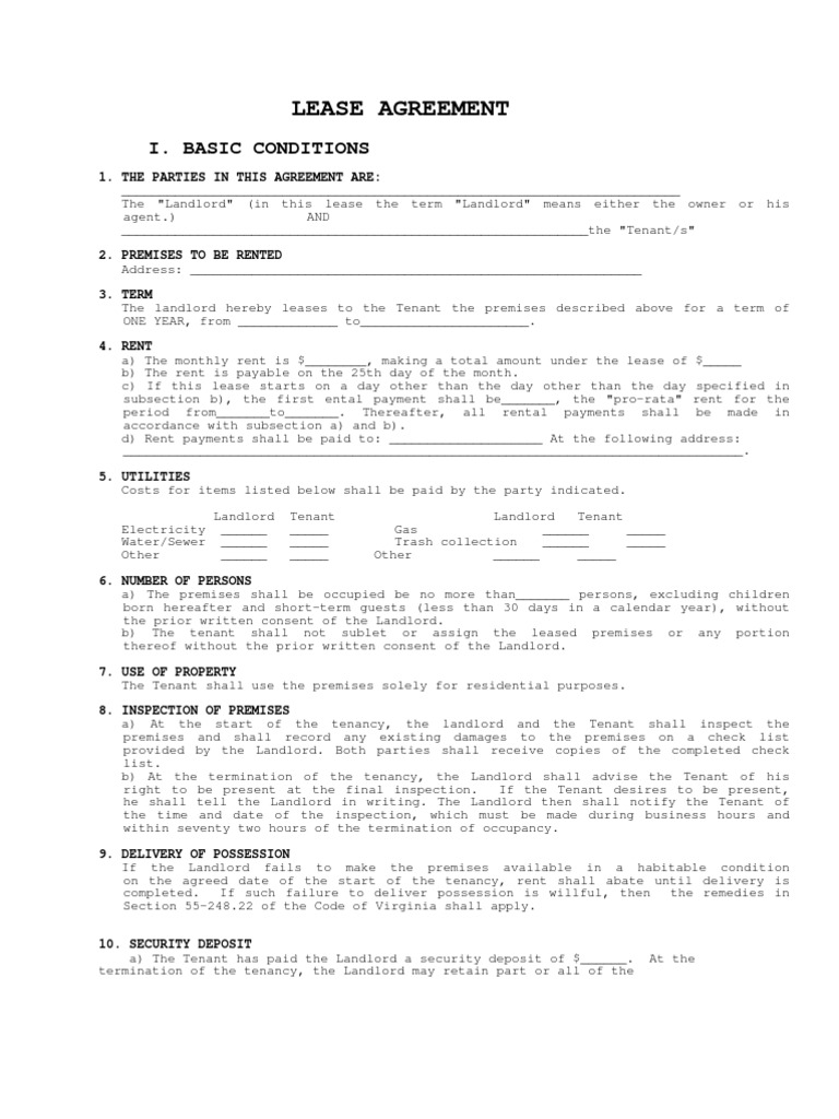 SAMPLE LEASE | Leasehold Estate | Eviction | Free 30-day Trial | Scribd