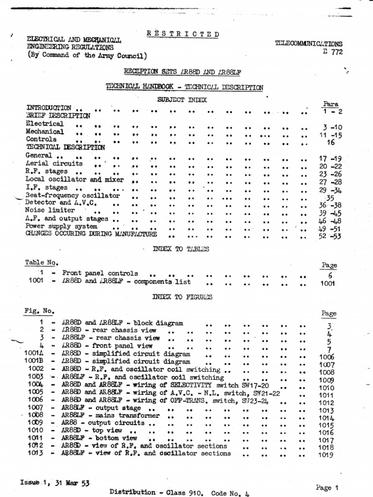 RCA AR-88 Radio Receiver Technical Handbook | PDF | Electrical ...