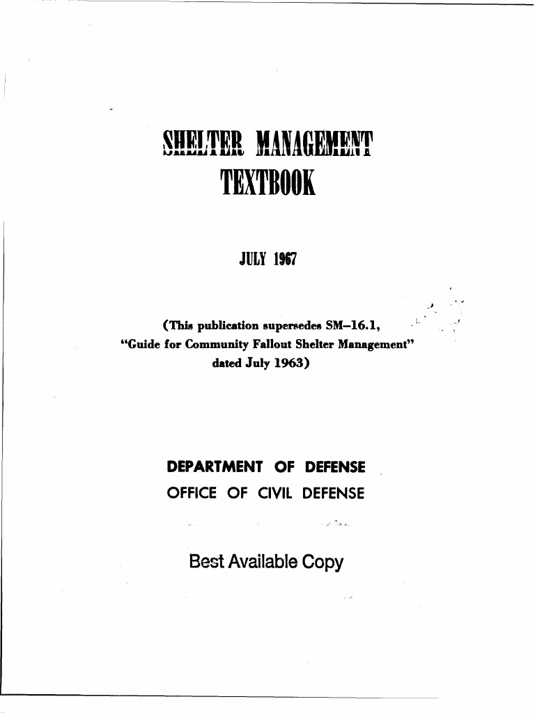 1967 Fallout Shelter Management | PDF | Acute Radiation Syndrome ...