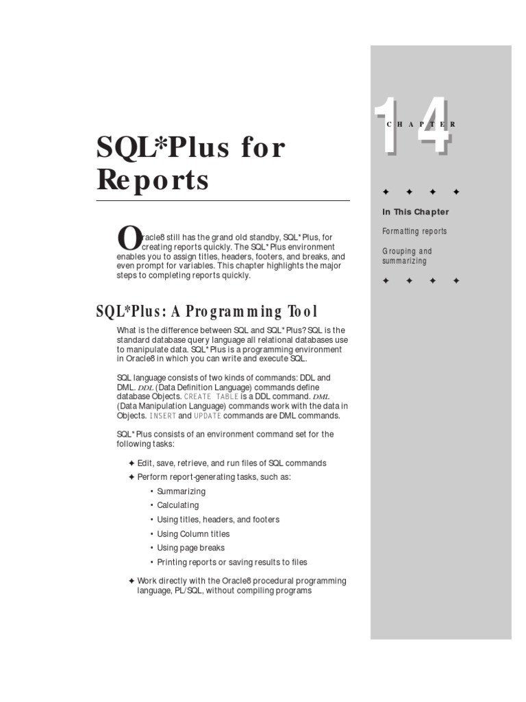 Chapt 14 | PDF | Sql | Command Line Interface
